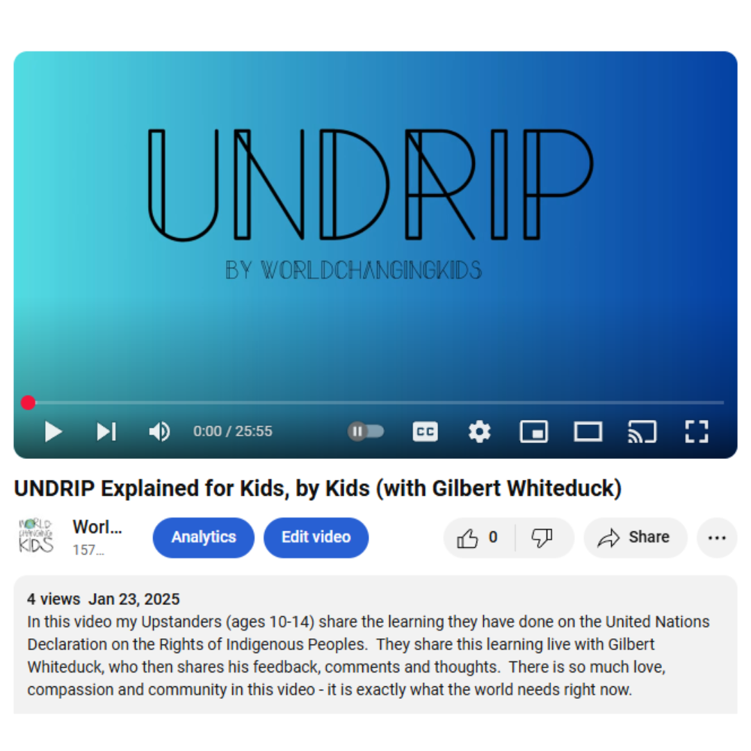 UNDRIP Explained for Kids, by Kids (with Gilbert Whiteduck) - WORLD ...